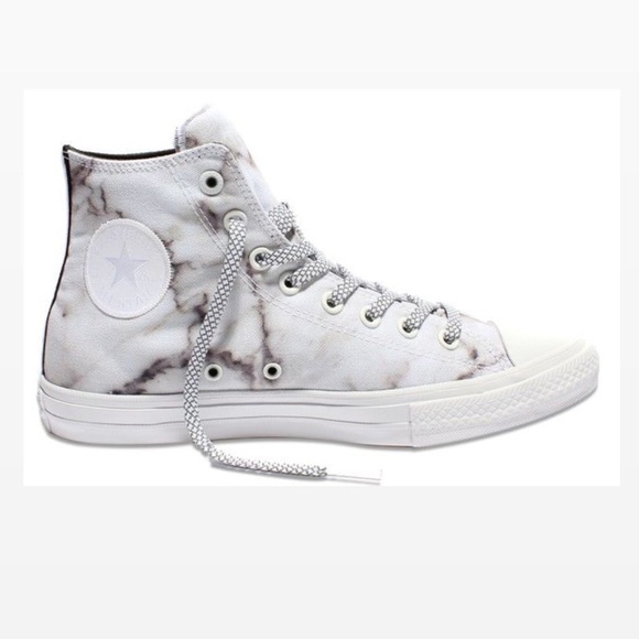 Converse | Shoes | Marble Print High Top Converse With Reflective Laces ...